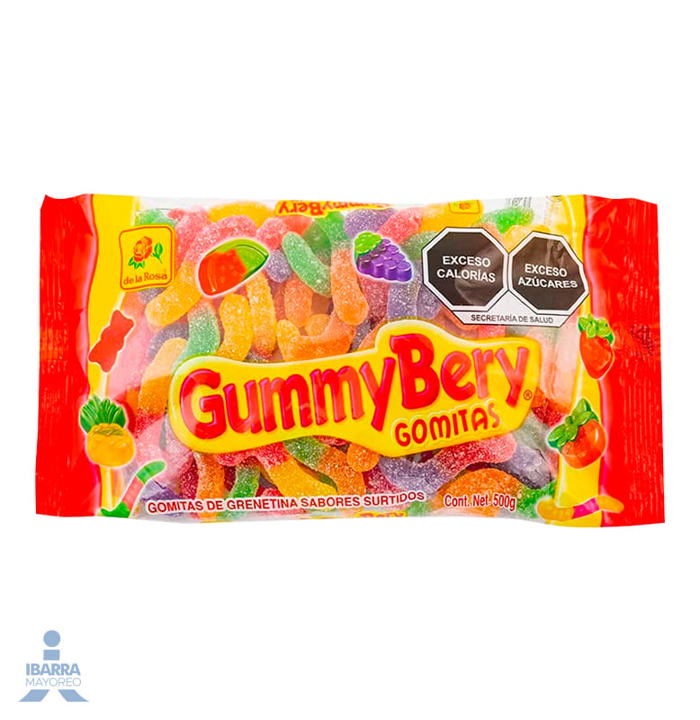 goma de la rosa gummy bery lombriz 500 g | Ibarra Mayoreo
