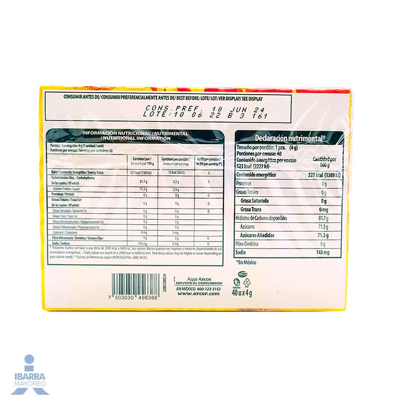 goma de mascar arcor poosh mango endiablado 40 pzas | Ibarra Mayoreo