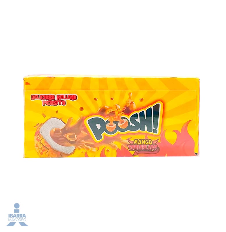 goma de mascar arcor poosh mango endiablado 40 pzas | Ibarra Mayoreo