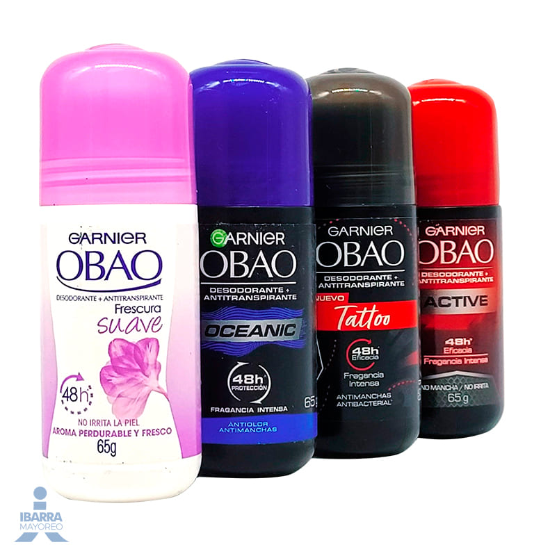 desodorante obao variedad 12/65 g + 2 | Ibarra Mayoreo