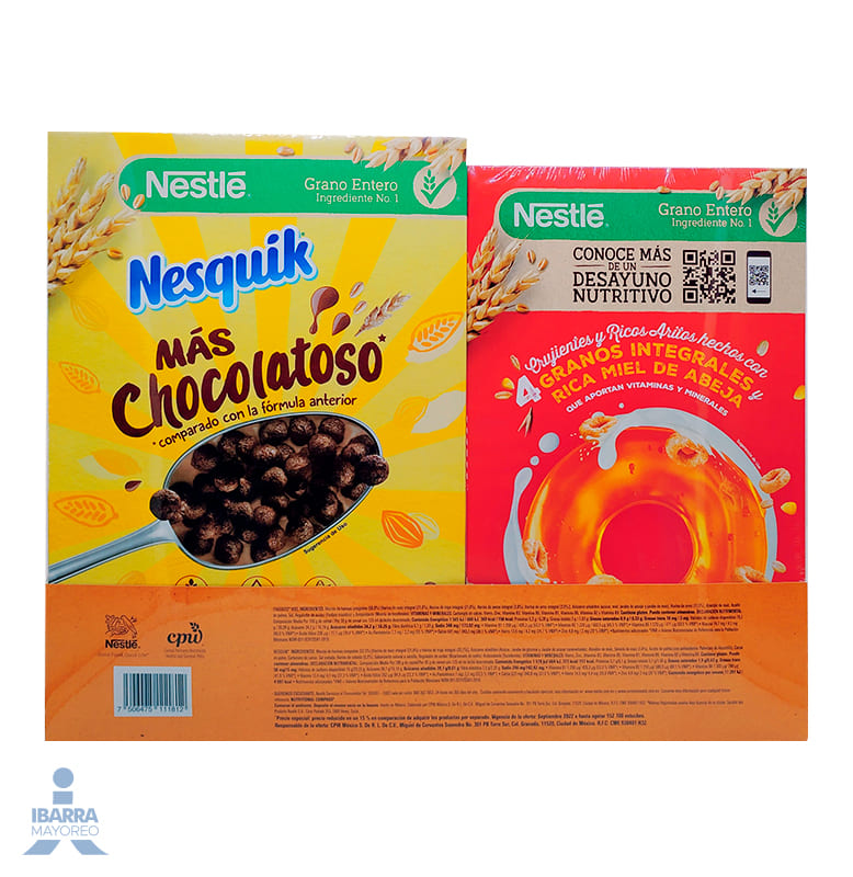 cereal nestle nesquik 620 g gratis cheerios 480 g | Ibarra Mayoreo
