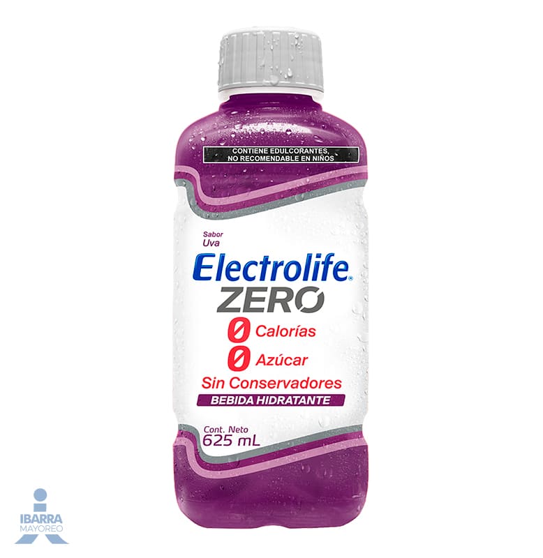 bebida electrolife zero uva 625 ml | Ibarra Mayoreo