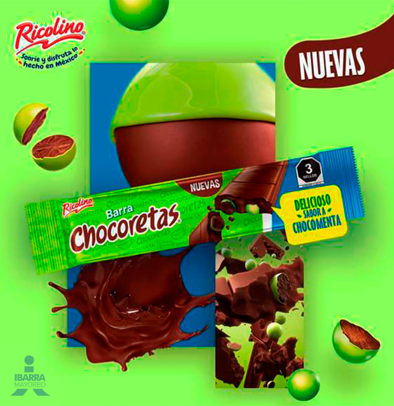 chocolate chocoretas barra 12 pzas | Ibarra Mayoreo