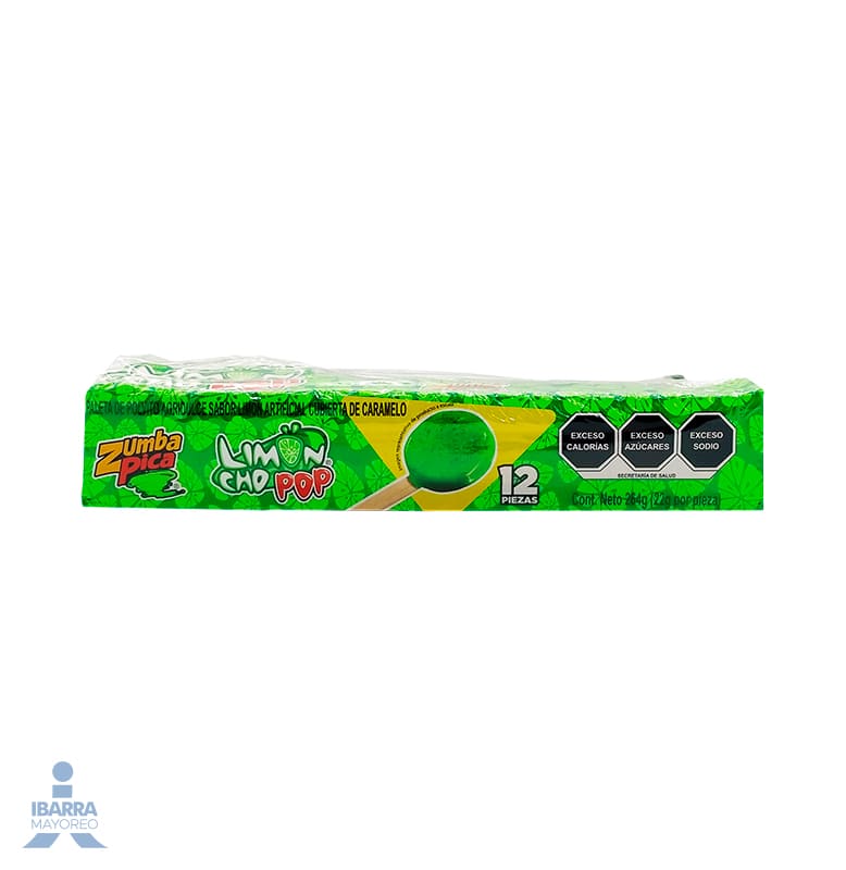 paleta zumba pica limoncho 12 pzas | Ibarra Mayoreo