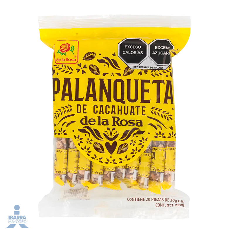 palanqueta cacahuate de la rosa 20 pzas | Ibarra Mayoreo