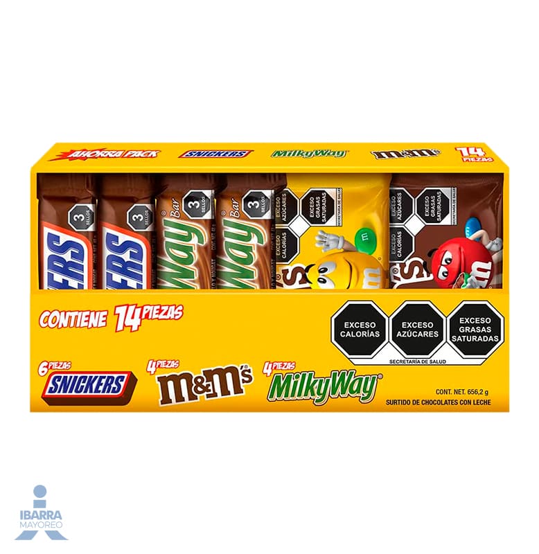 chocolate mars ahorra pack 14 pzas | Ibarra Mayoreo