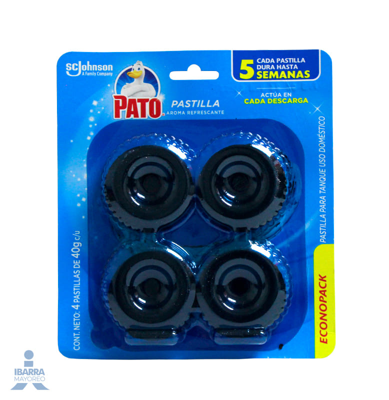 pastilla sanitaria pato azul 4 pack 160 g | Ibarra Mayoreo