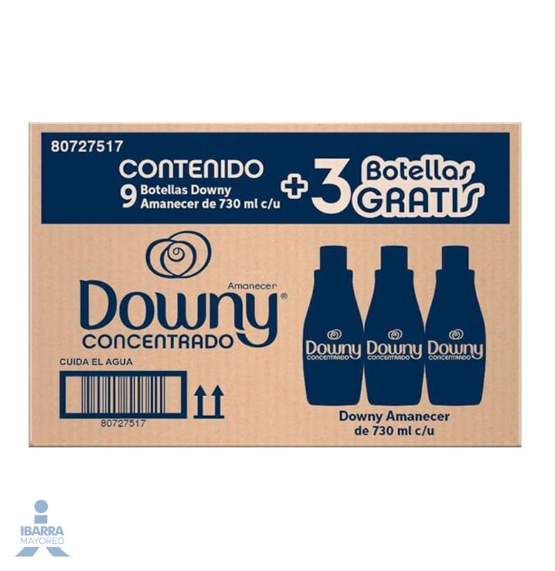 suavizante downy concentrado amanecer 9/730 ml + 3 | Ibarra Mayoreo