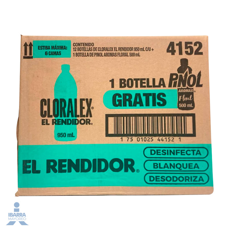 Blanqueador Cloralex 12 950 Ml 1 Pinol Aromas Floral 500 Ml Ibarra Mayoreo