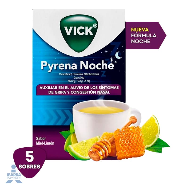 vick pyrena noche 5 sobres | Ibarra Mayoreo