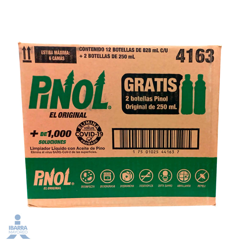 limpiador pinol 12/828 ml + 2 pinol 250 ml | Ibarra Mayoreo