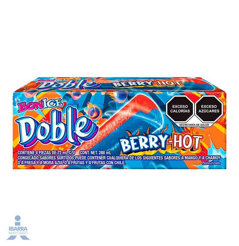 bon ice doble berry hot 4 pzas | Ibarra Mayoreo