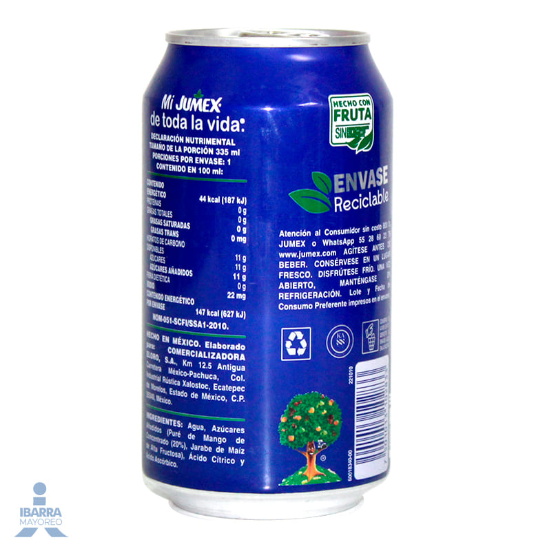 bebida jumex mango lata 335 ml | Ibarra Mayoreo