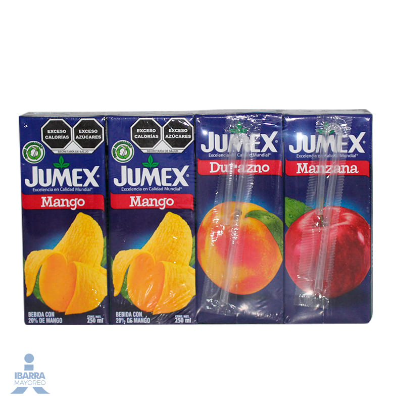 bebida jumex surtido mini brick 4/250 ml | Ibarra Mayoreo