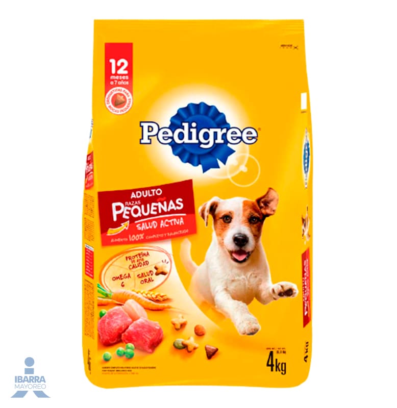 alimento pedigree razas pequenas y minis 4 kg | Ibarra Mayoreo