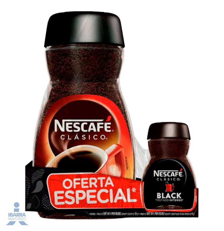 cafe nescafe clasico 200 g + black 40 g | Ibarra Mayoreo