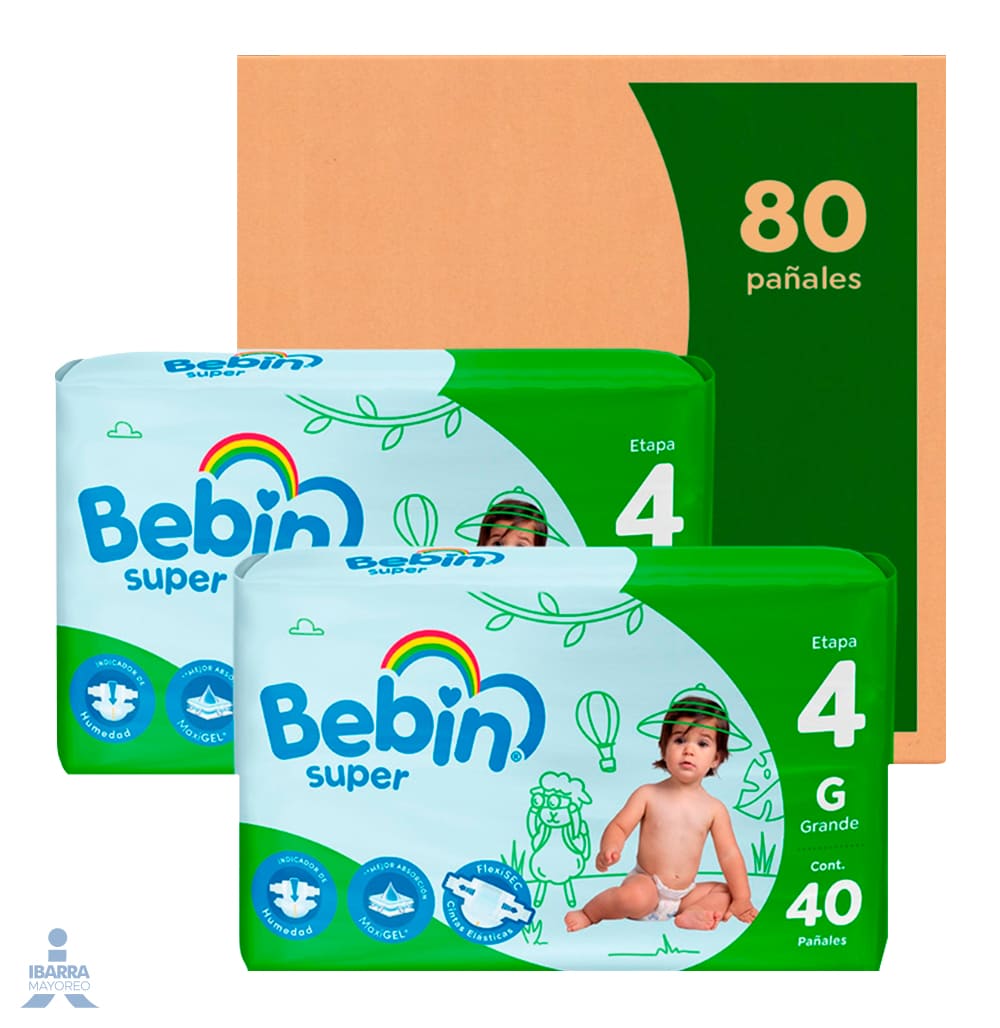 panal bebin super grande mini caja 2/40 pzas | Ibarra Mayoreo