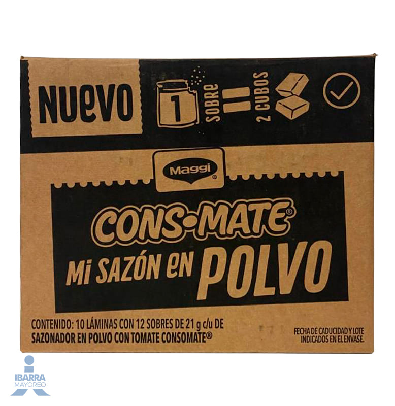 consomate polvo sobres 12/21 g | Ibarra Mayoreo