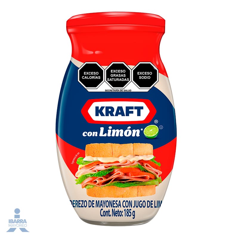 mayonesa aderezo kraft con limon 185 g | Ibarra Mayoreo