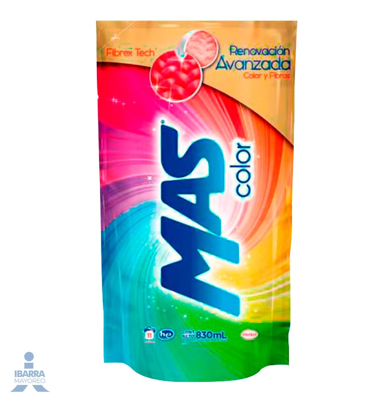 detergente mas color liquido 830 ml | Ibarra Mayoreo