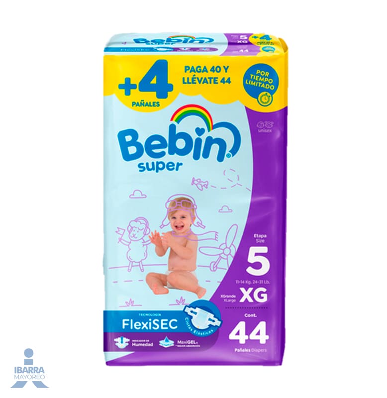 panal bebin super extra grande 40 pzas + 4 pzas | Ibarra Mayoreo