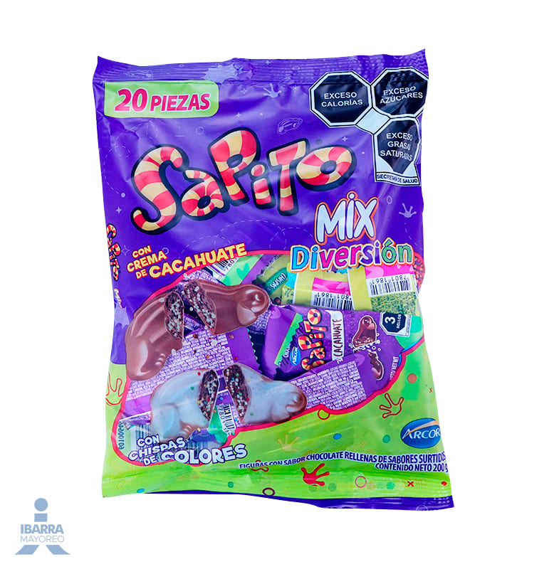 chocolate arcor sapito mix 20 pzas | Ibarra Mayoreo