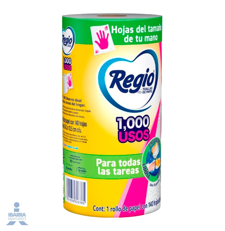 servitoalla regio 1000 usos 140 hojas dobles 1 rollo | Ibarra Mayoreo