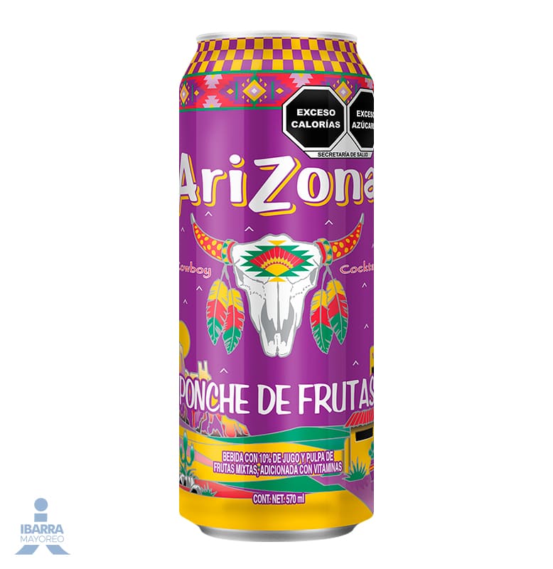 bebida arizona ponche de frutas 570 ml | Ibarra Mayoreo