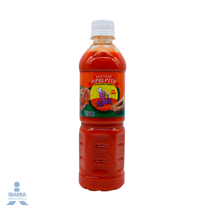 SALSA PICANTE ROJA EL PULPITO 500 ML | Ibarra Mayoreo