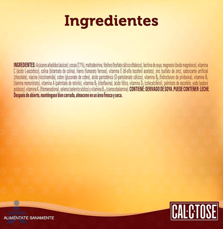 chocolate cal-c-tose lata 1 75 kg | Ibarra Mayoreo