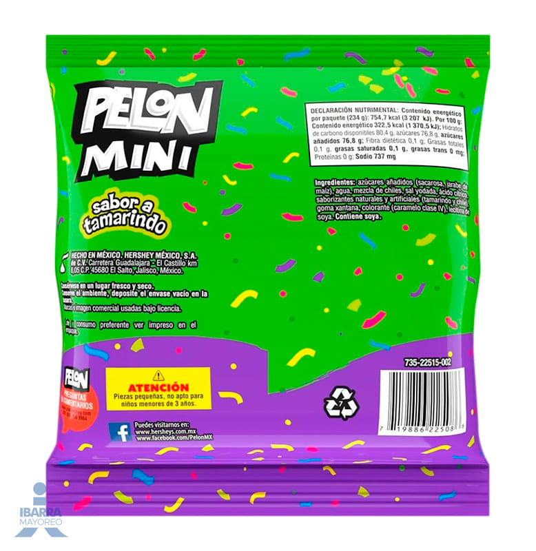 DULCE PELON PELO RICO MINI 18 PZ | Ibarra Mayoreo