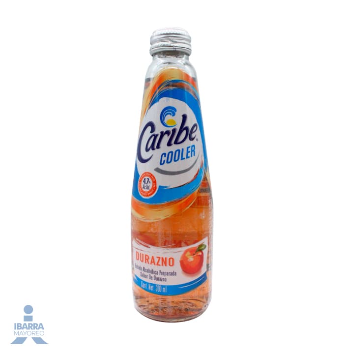bebida alcoholica caribe cooler sabor durazno 300 ml | Ibarra Mayoreo